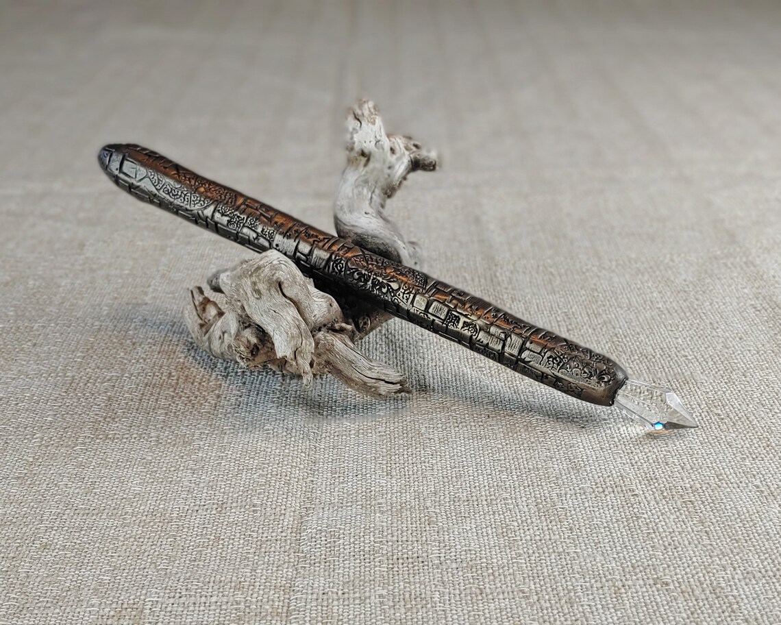 Brass Shadowhunter Stele With Crystal Point - Etsy