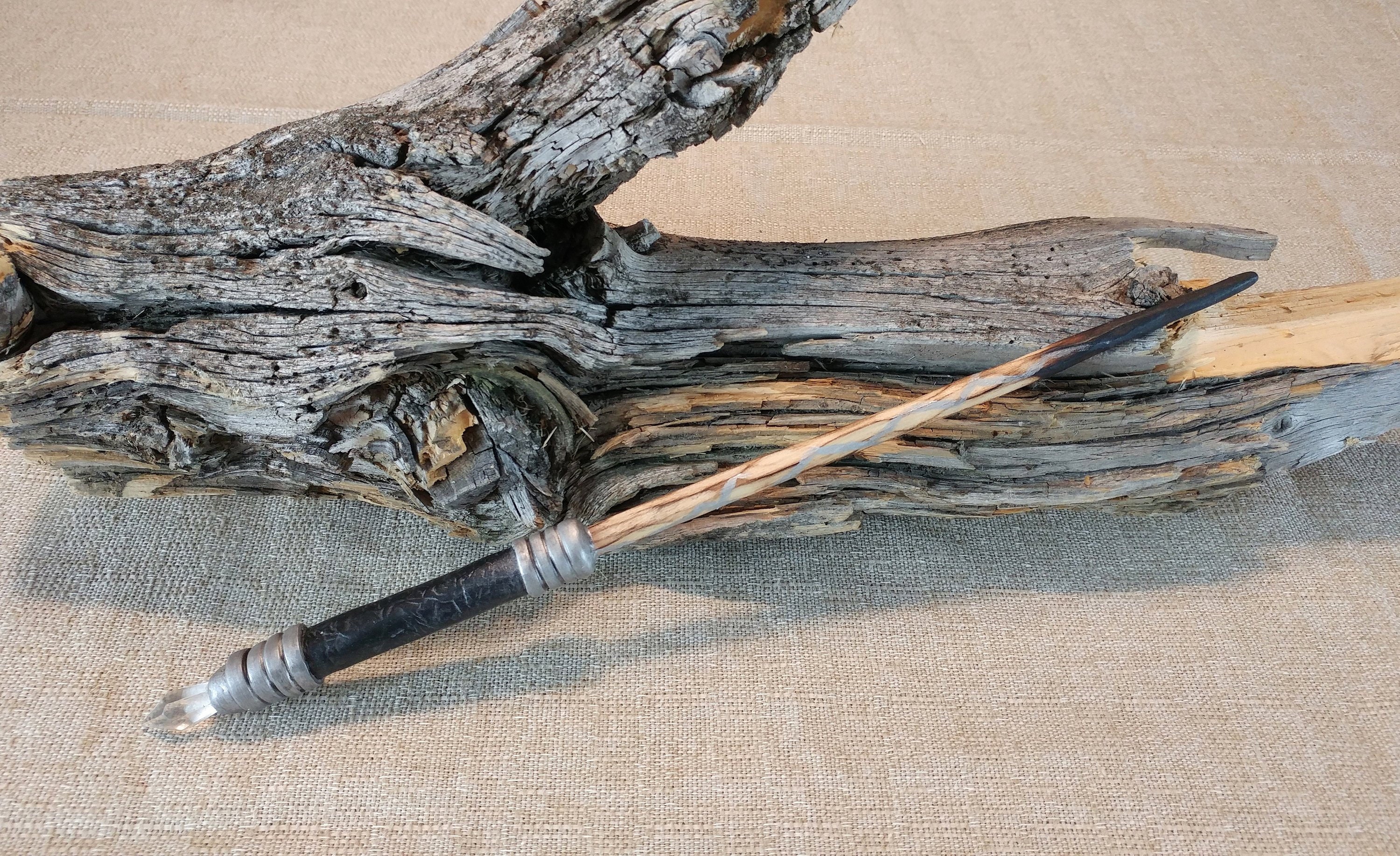 Lightning Wizard Wand, Handcrafted Wood, Magic and Fantasy - Etsy