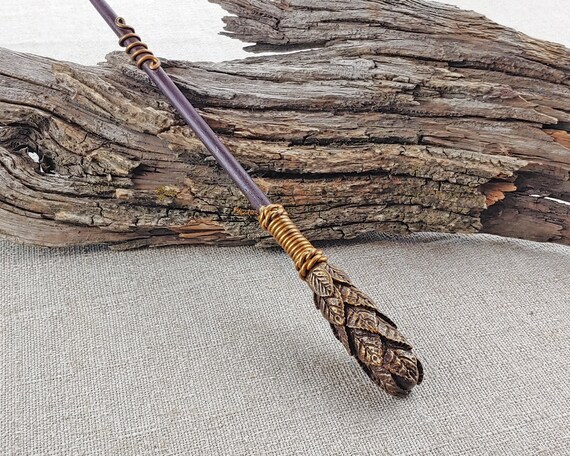 Brown and Gold Fantasy Wand Magic Wizard Wand Art & Collectibles Art ...