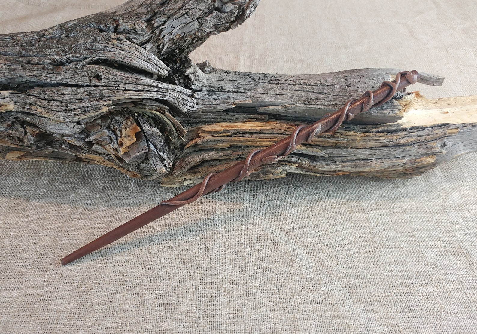 Delicate Vine Wizard Wand / Handcrafted Wood Magic Wand / | Etsy