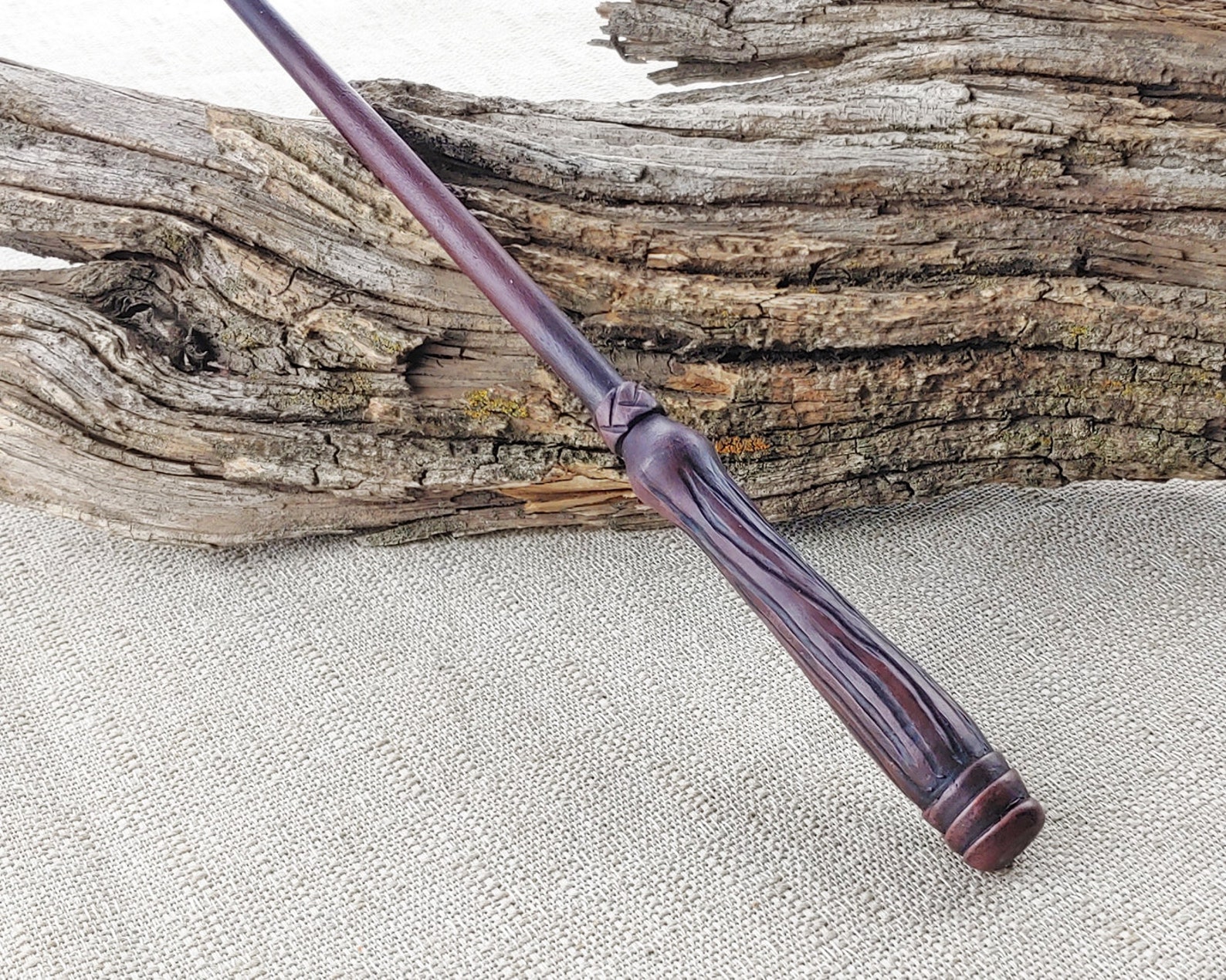 Aged Mahogany Wizard Wand, Hand-crafted Wood, Magic and Fantasy - Etsy UK