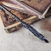 Black Crystal Wizard Wand: Handcrafted Polymer Clay & Wood Magic Wand ...