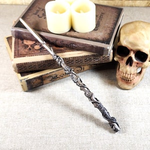 Copper Rose Wizard Wand, Wood Magic Wand, Fantasy Wand, Master ...