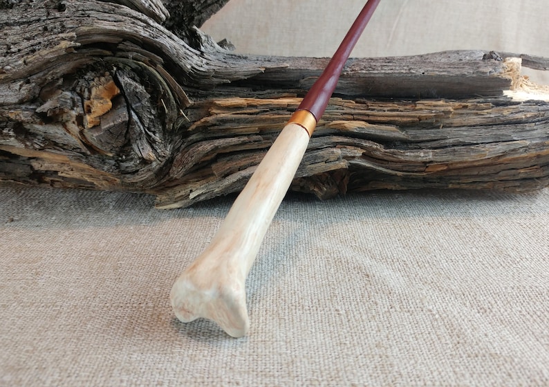 Mahogany and Bone Wizard Wand / Wood Magic Wand / Handcrafted - Etsy UK