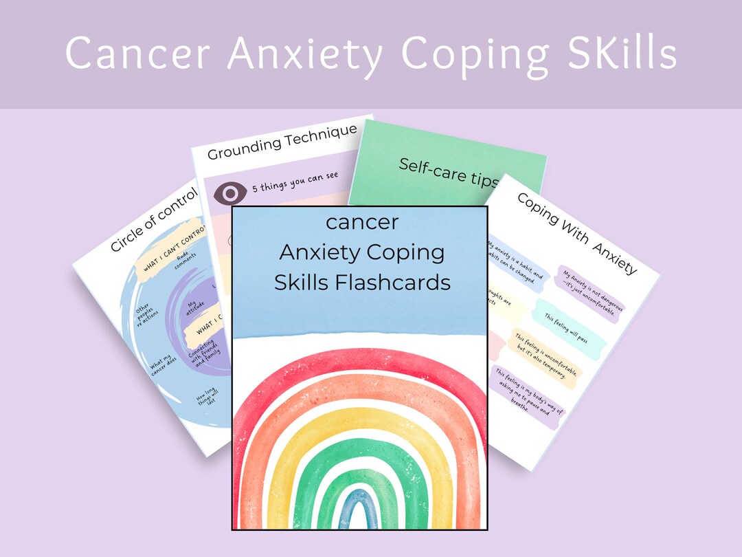 Cancer Anxiety Coping Skills Flashcards - Pdf Download - Etsy