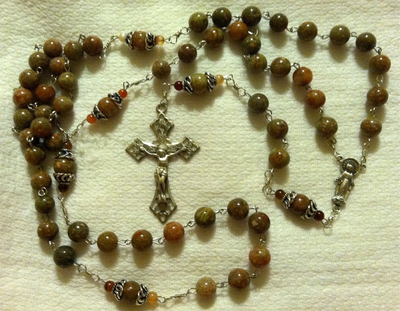 Autumn Jasper & Carnelian Gemstone Sterling Silver Handmade - Etsy