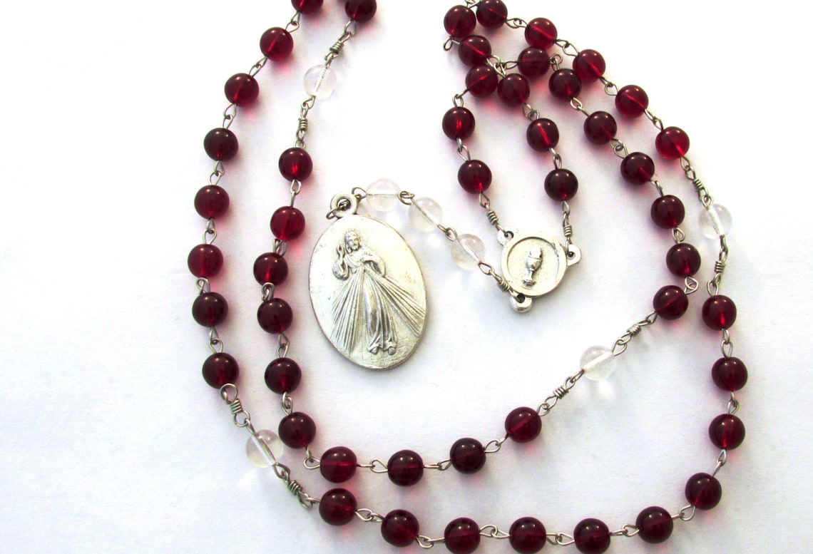 Chaplet of Divine Mercy Catholic Prayer St Faustina Handmade - Etsy