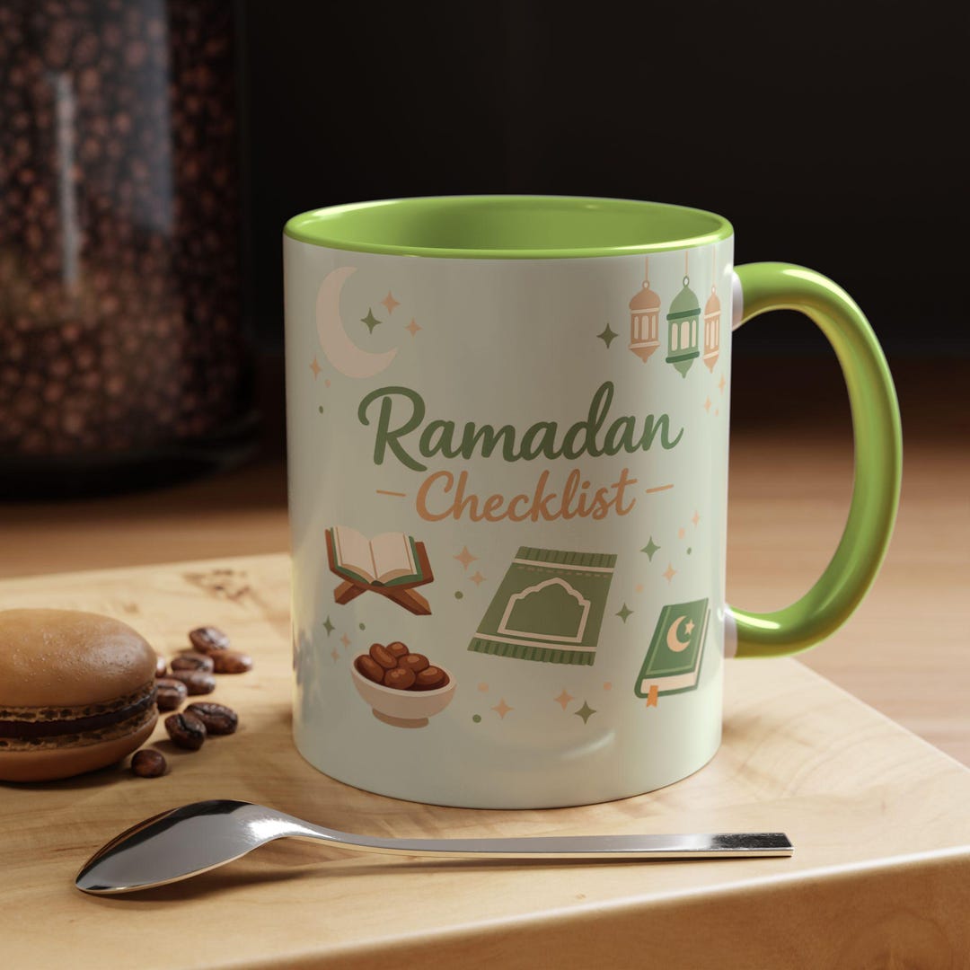 Ramadan Checklist Mug | Accent Coffee Mug (11oz, 15oz) - Etsy