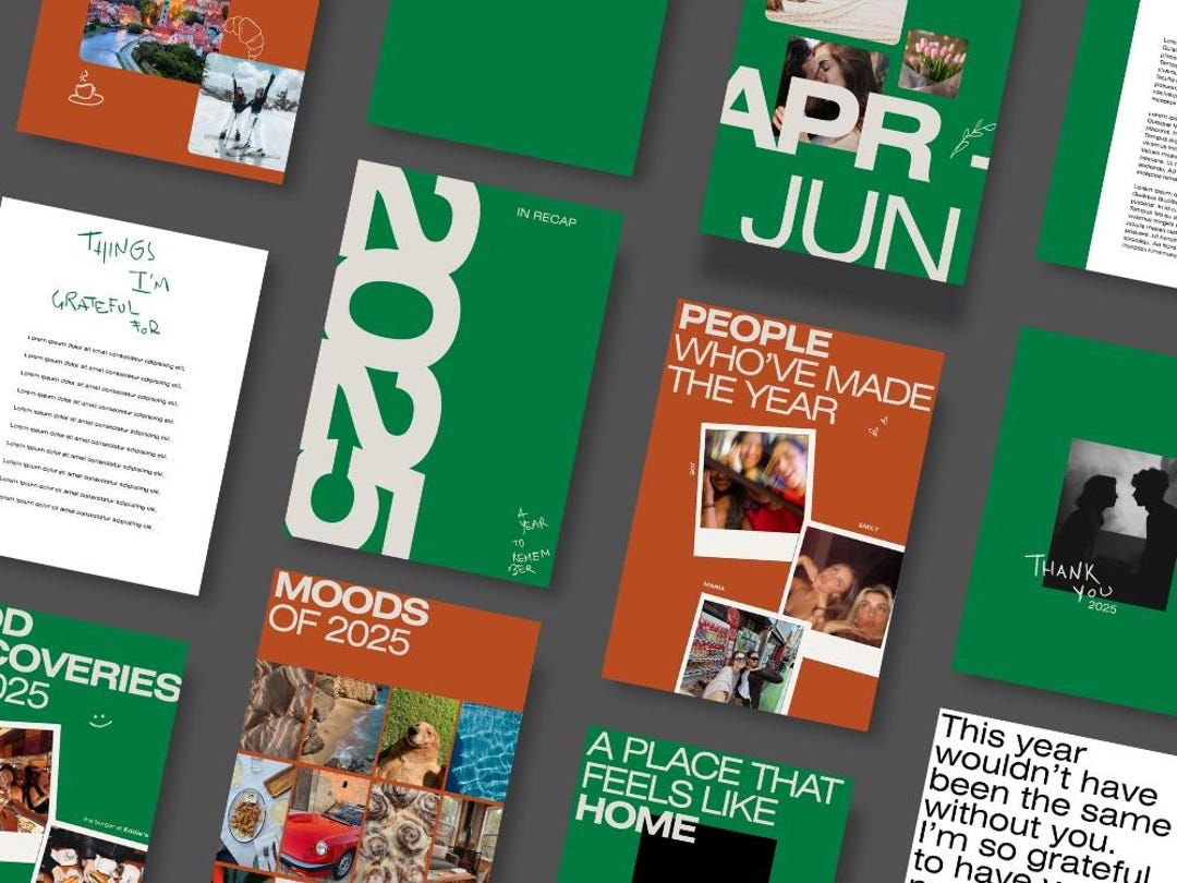2025 Yearly Recap Magazine Canva Template: Personalized Photo Album - Etsy