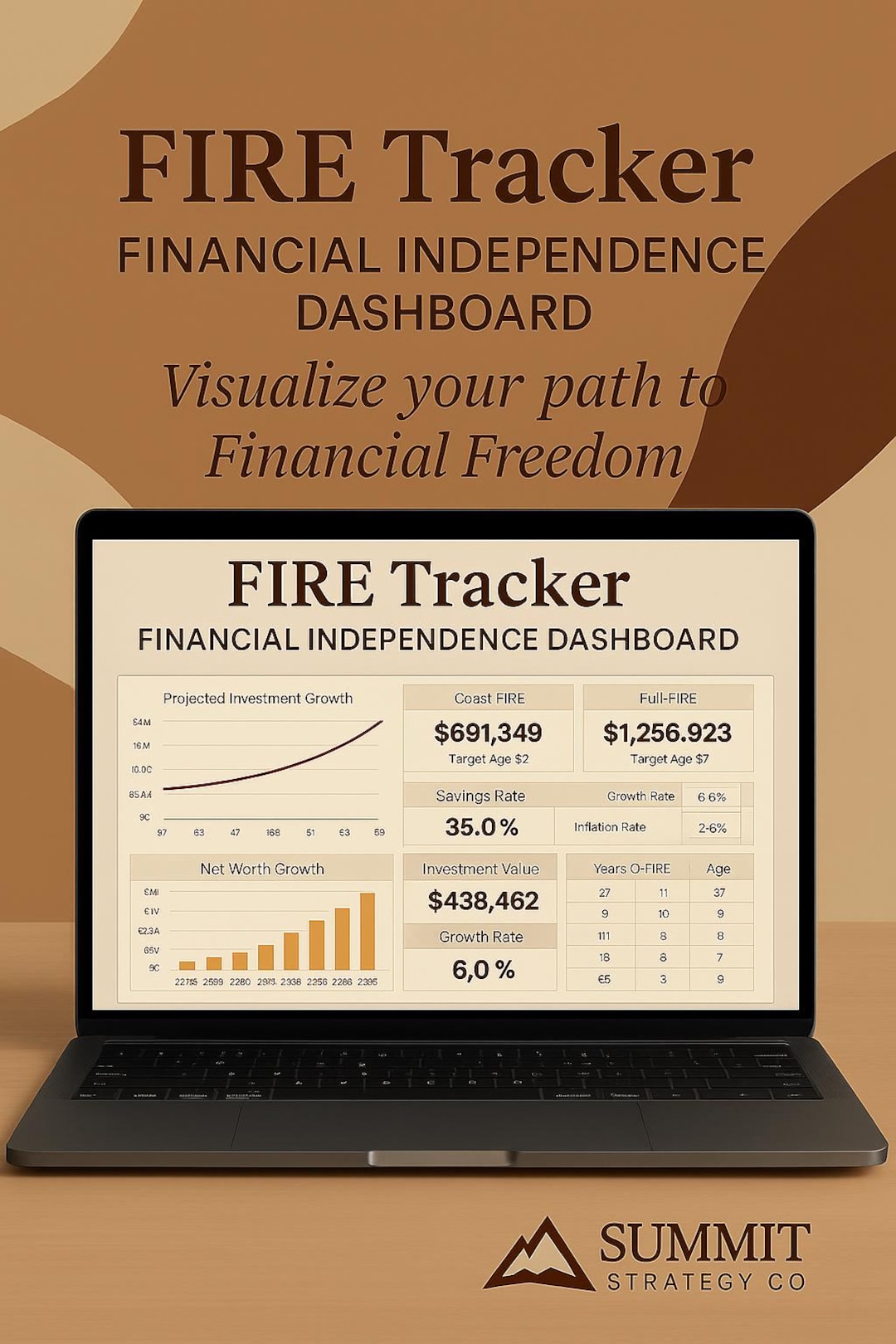 FIRE Tracker Excel | Financial Independence Calculator | Coast & Full ...
