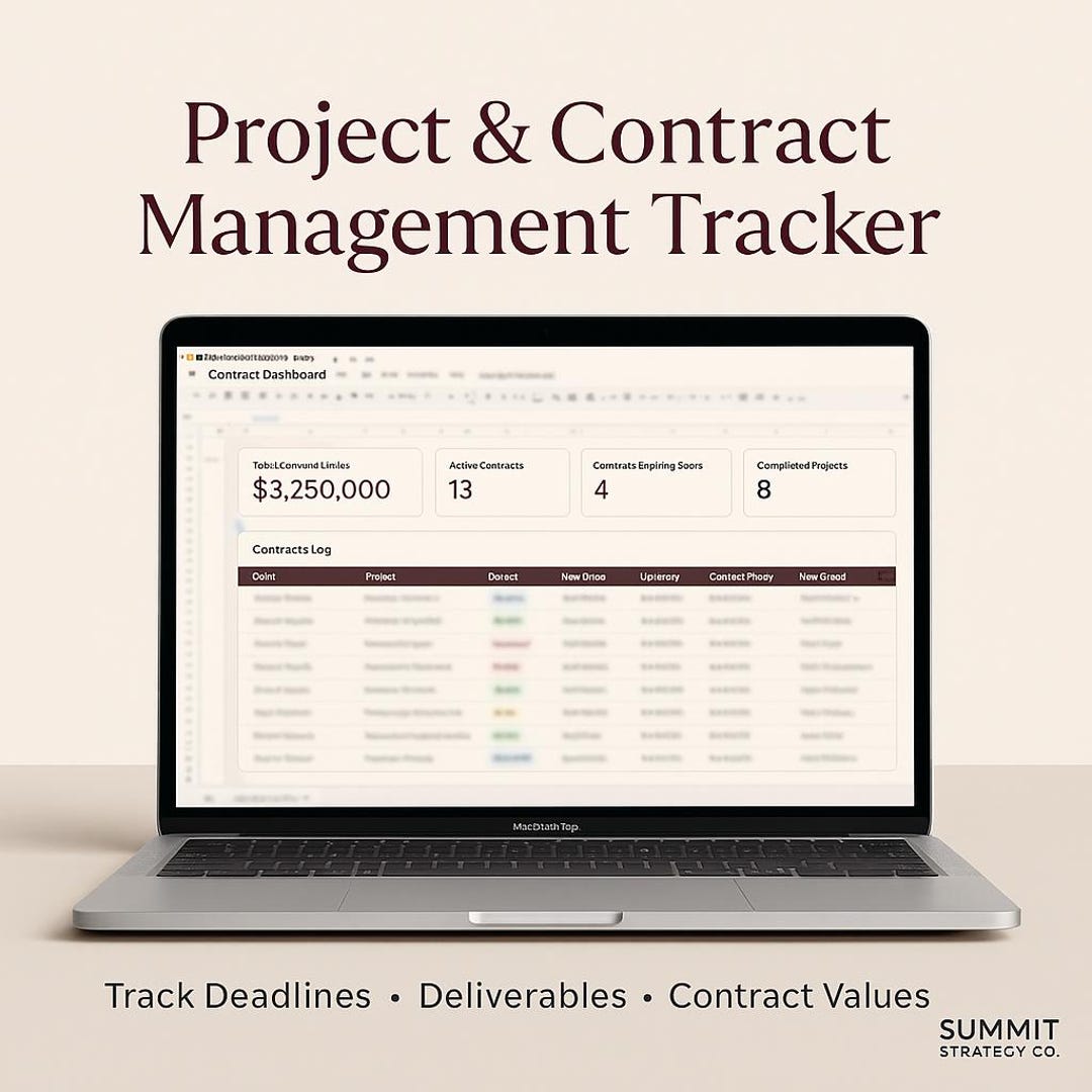 Excel Project Management Tracker | Client Renewals & Extensions ...