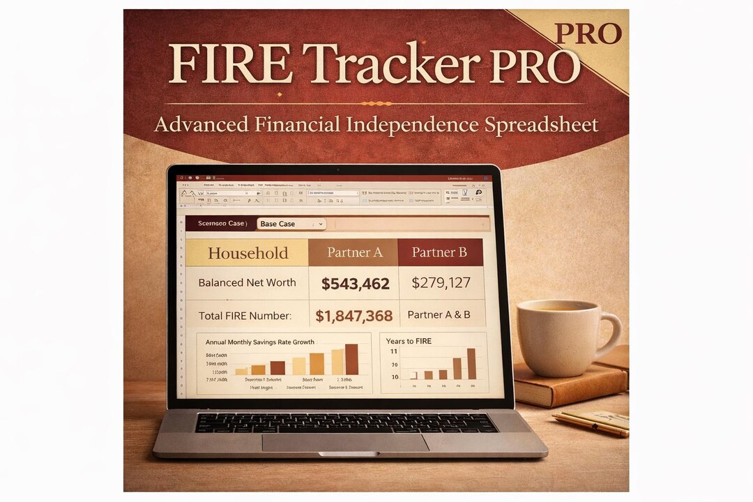 FIRE Tracker Pro Excel | Coast FIRE | Barista FIRE | Advanced Financial ...
