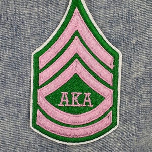 Alpha Kappa Alpha Iron on Patches | AKA Pink Green Sorority Patch Set ...