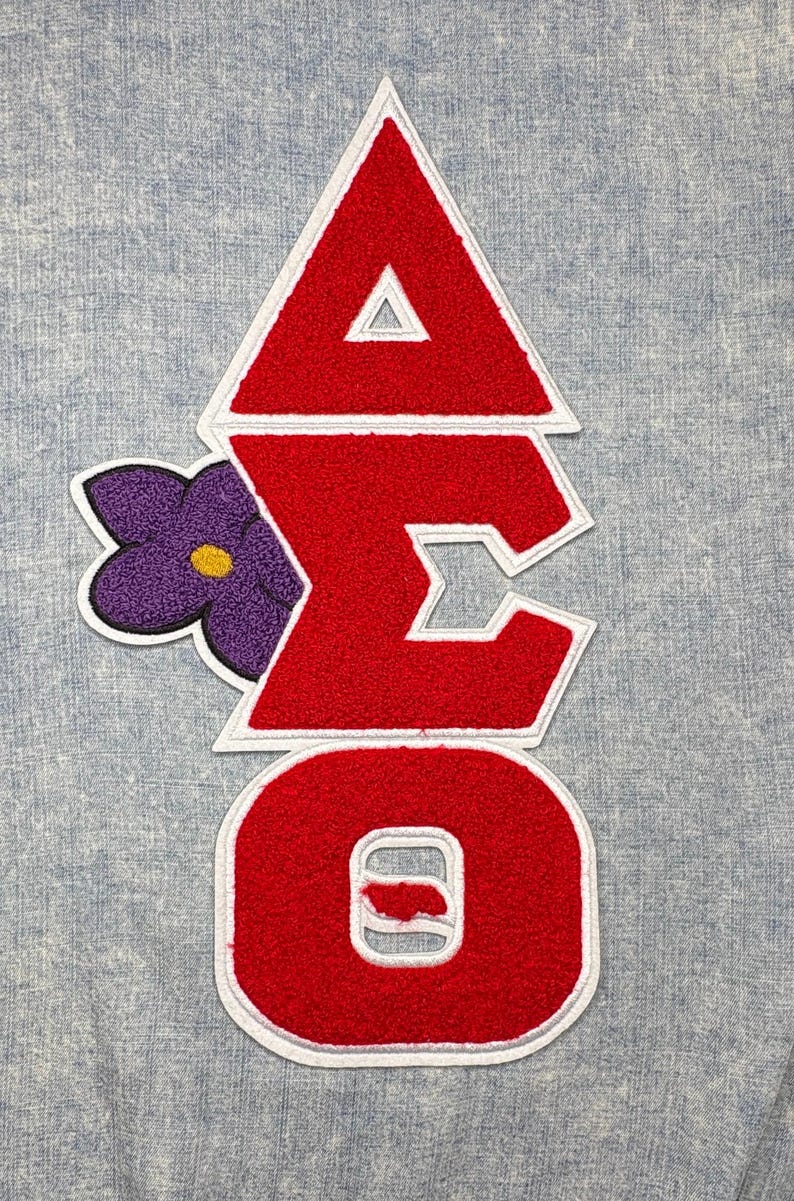 Delta Sigma Theta ΔΣΘ African Violet Chenille Statement Piece Patch ...