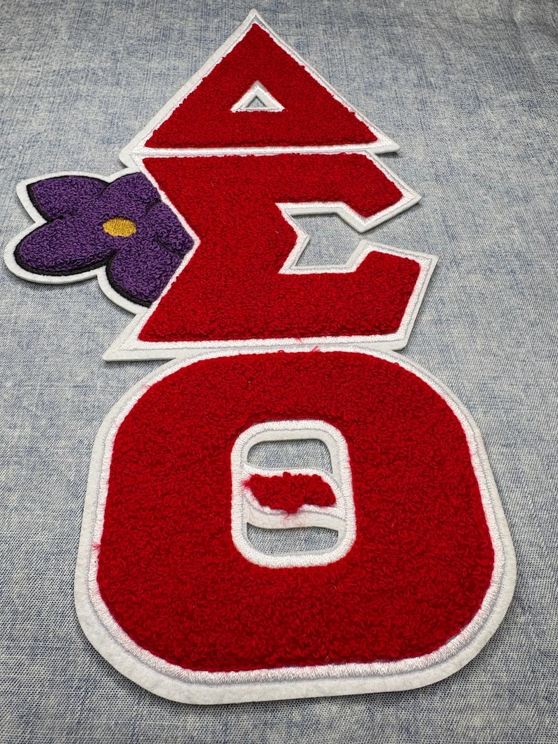 Delta Sigma Theta ΔΣΘ African Violet Chenille Statement Piece Patch ...