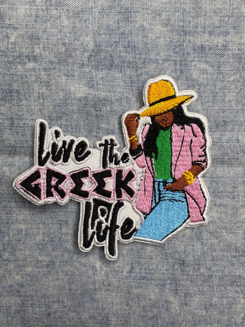 Custom A•K•A Patch Bundle | Pink & Green Sorority Embroidered Patches ...