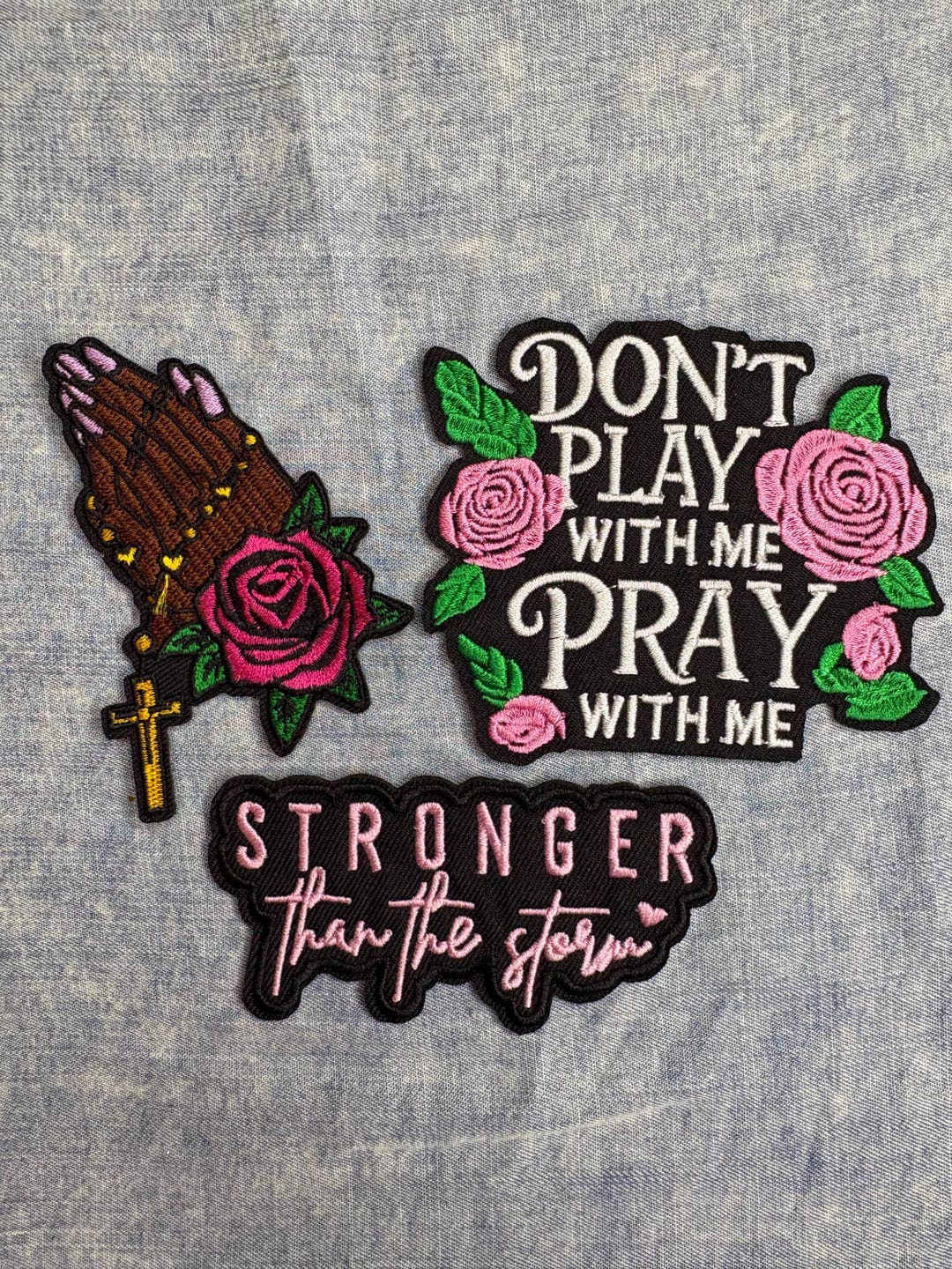 Embroidered Faith Patch Bundle | Christian Iron-on Patches - Etsy