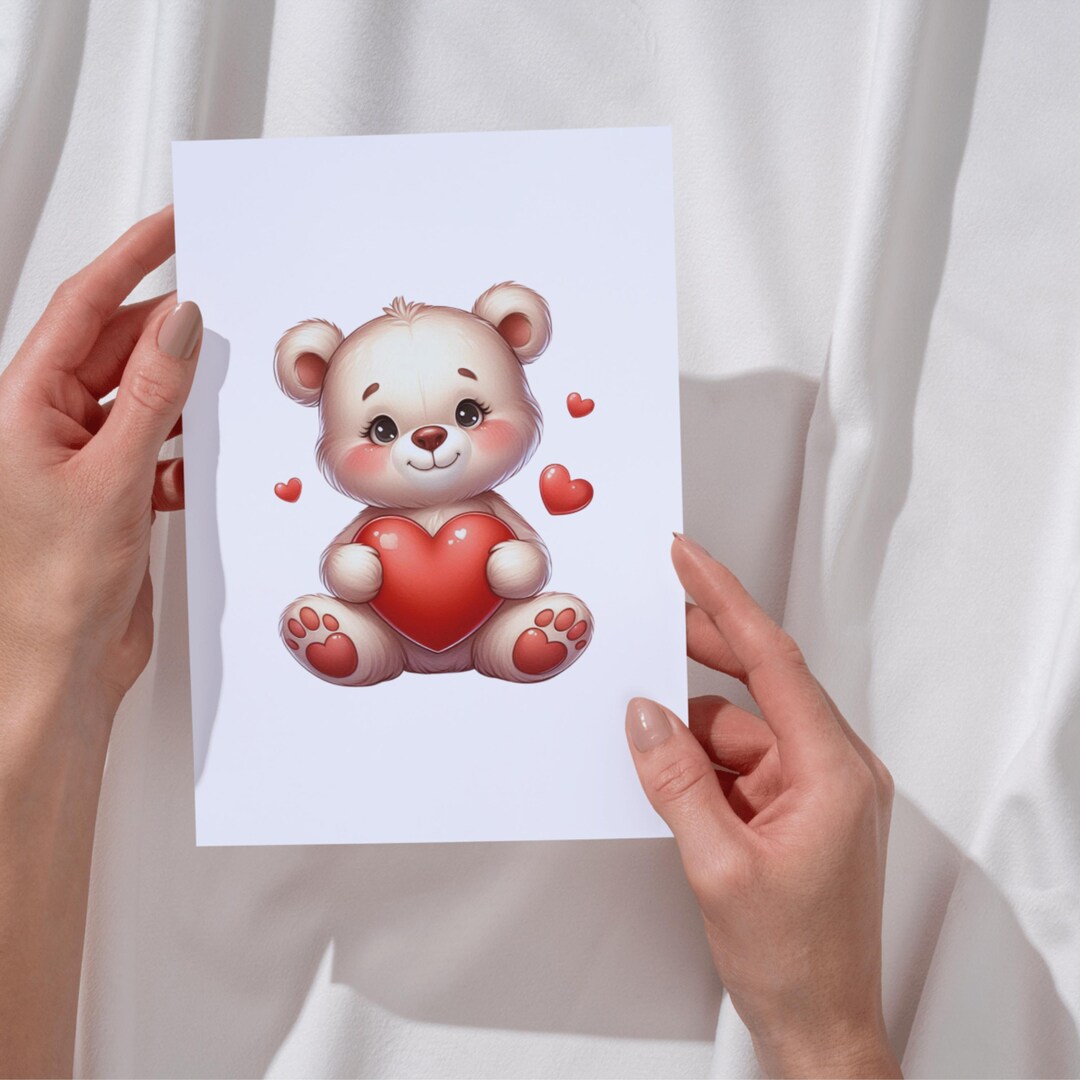 Valentine Animals Clipart | Love Theme Animal PNG Bundle | Watercolor ...