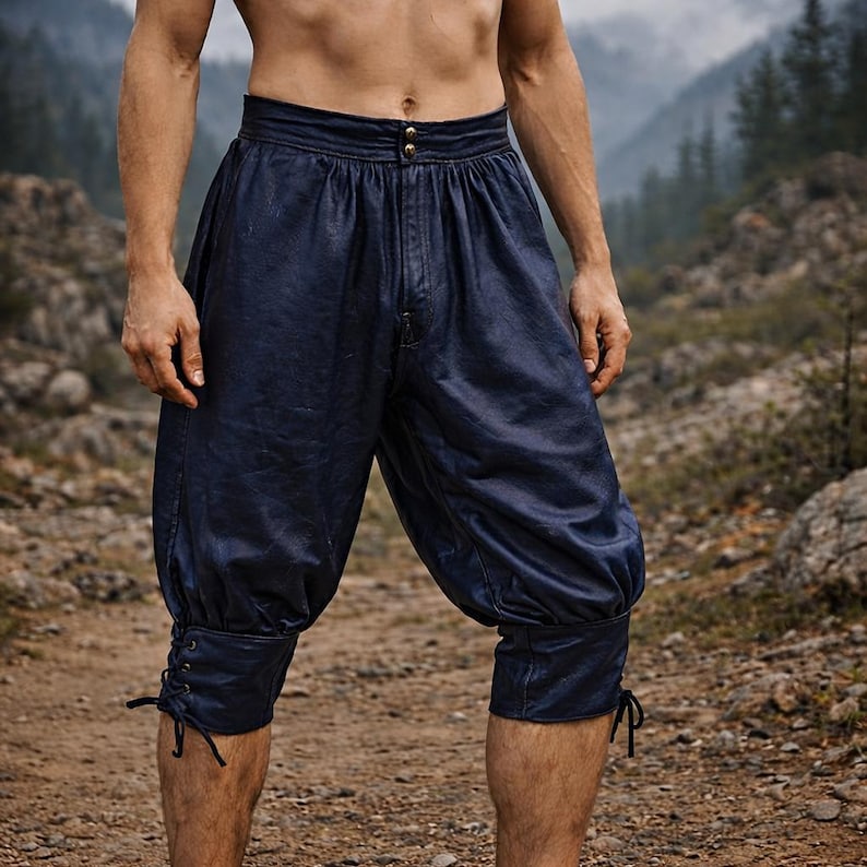 Men's Genuine Leather Viking Pants | Handmade Medieval Warrior Breeches ...
