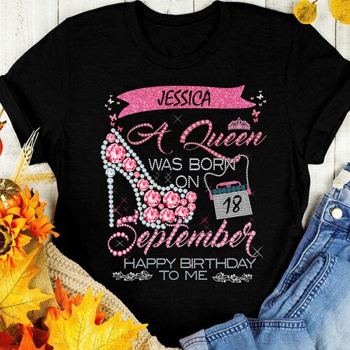 Personalized A Queen Was Born Happy Birthday to Me Women - Etsy