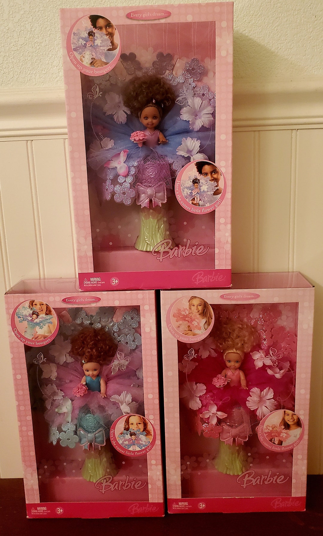 Barbie Flower Bouquet Girls Set of 3 Issued 2006 - Etsy