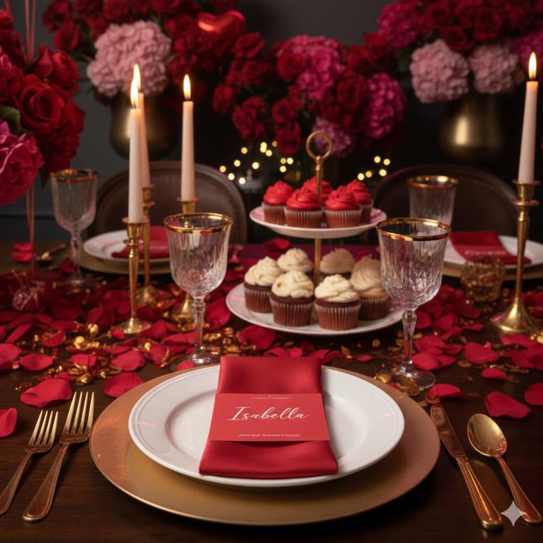 Red Place Cards With Guest Memory | Bridal Shower, Birthday (canva ...