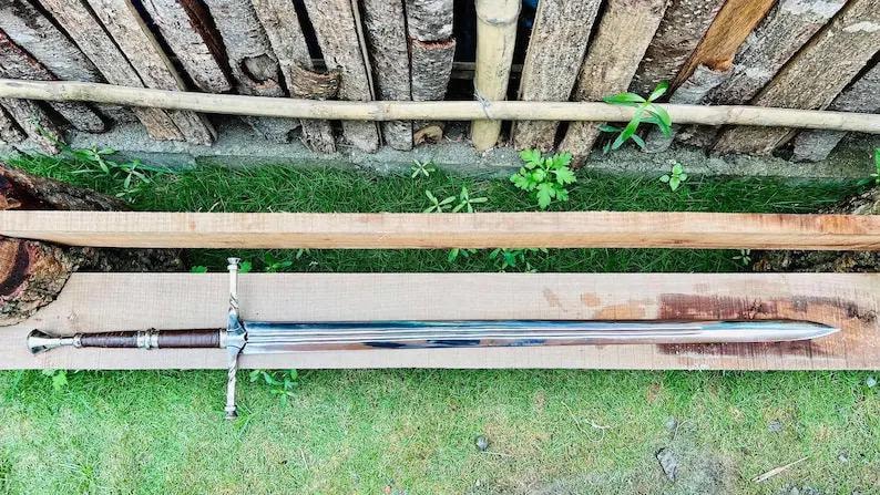 Hand Forged Medieval Sword | Functional Full Tang Steel With Leather ...