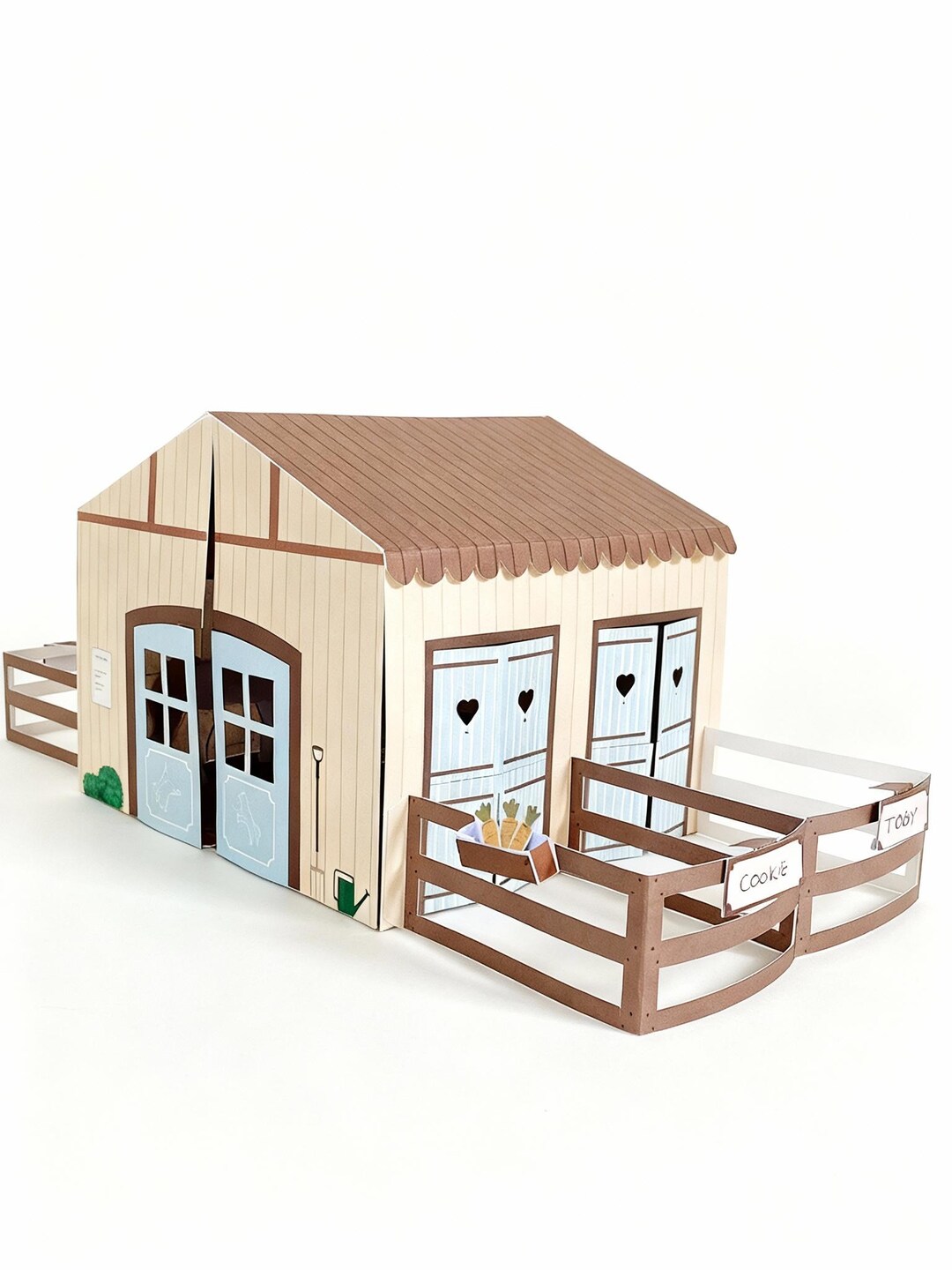 Printable Paper Horse Stable – DIY Craft Project for Kids (digital ...