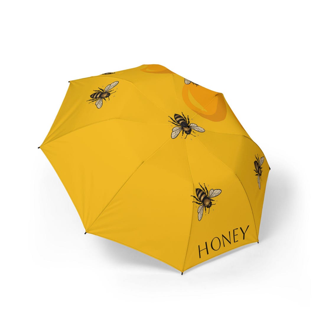Bee-themed Foldable Umbrella | Fun Yellow Umbrella, Gift for Nature ...