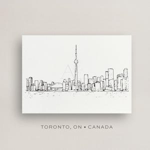 Toronto Skyline Illustration | Hand Drawn | Toronto Drawing | Ontario ...