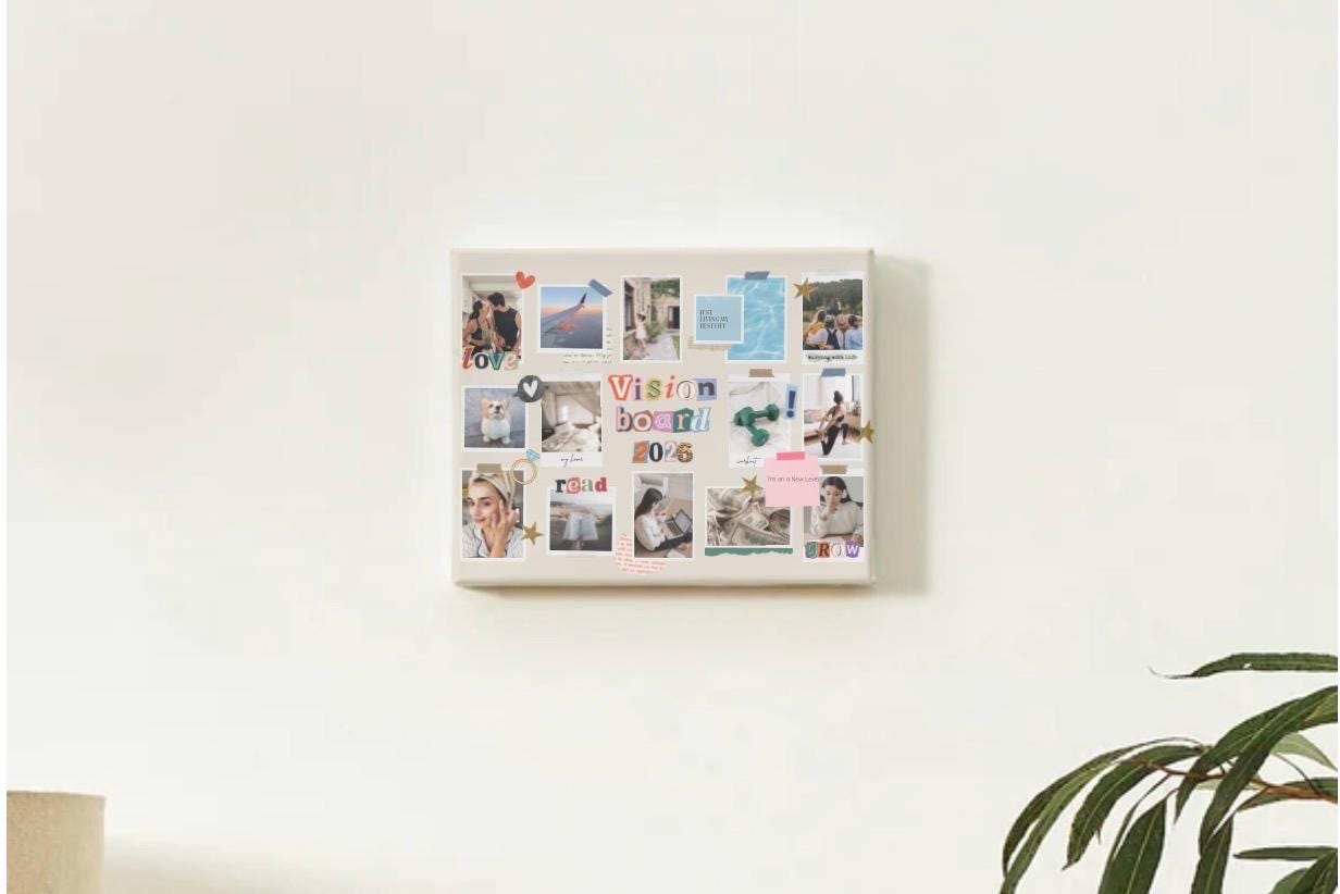 Custom Vision Board on Canvas: Personalized Dream Life Wall Art - Etsy