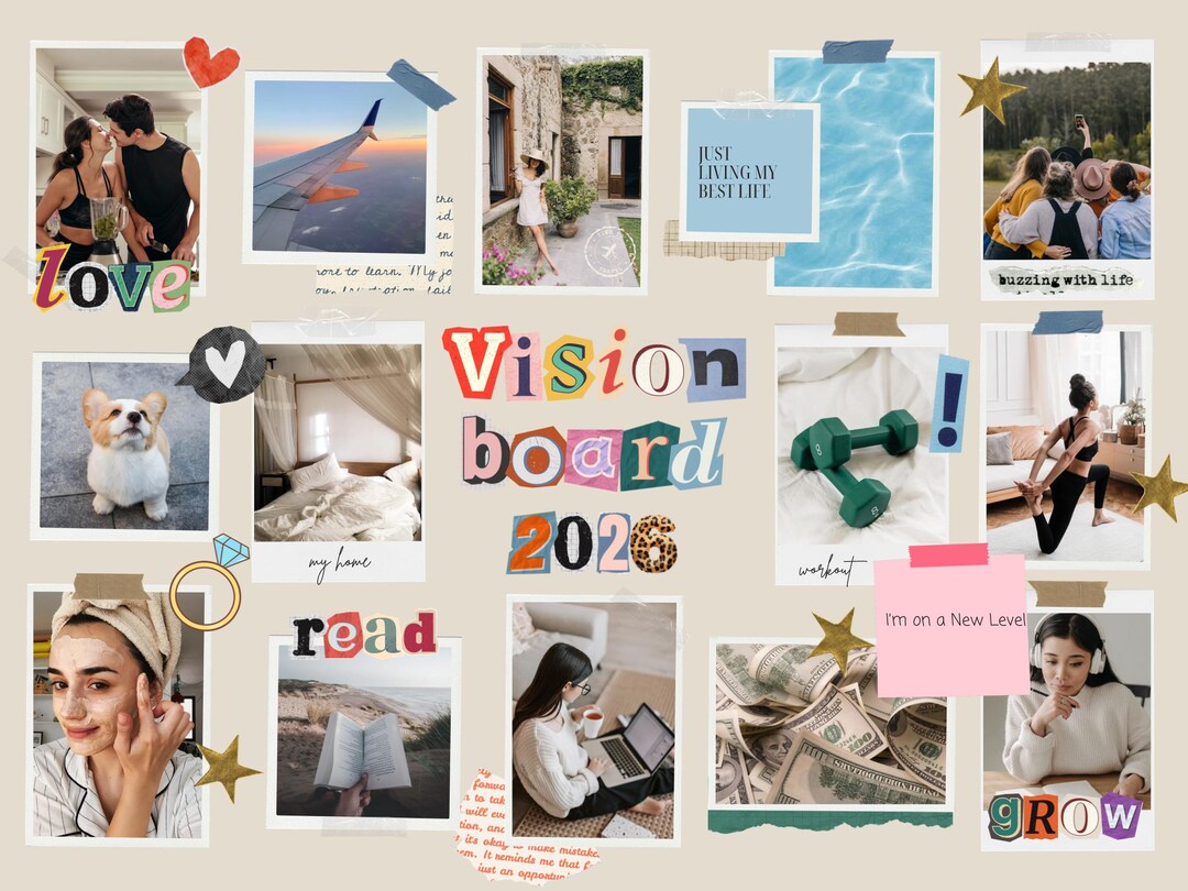 Custom Vision Board on Canvas: Personalized Dream Life Wall Art - Etsy