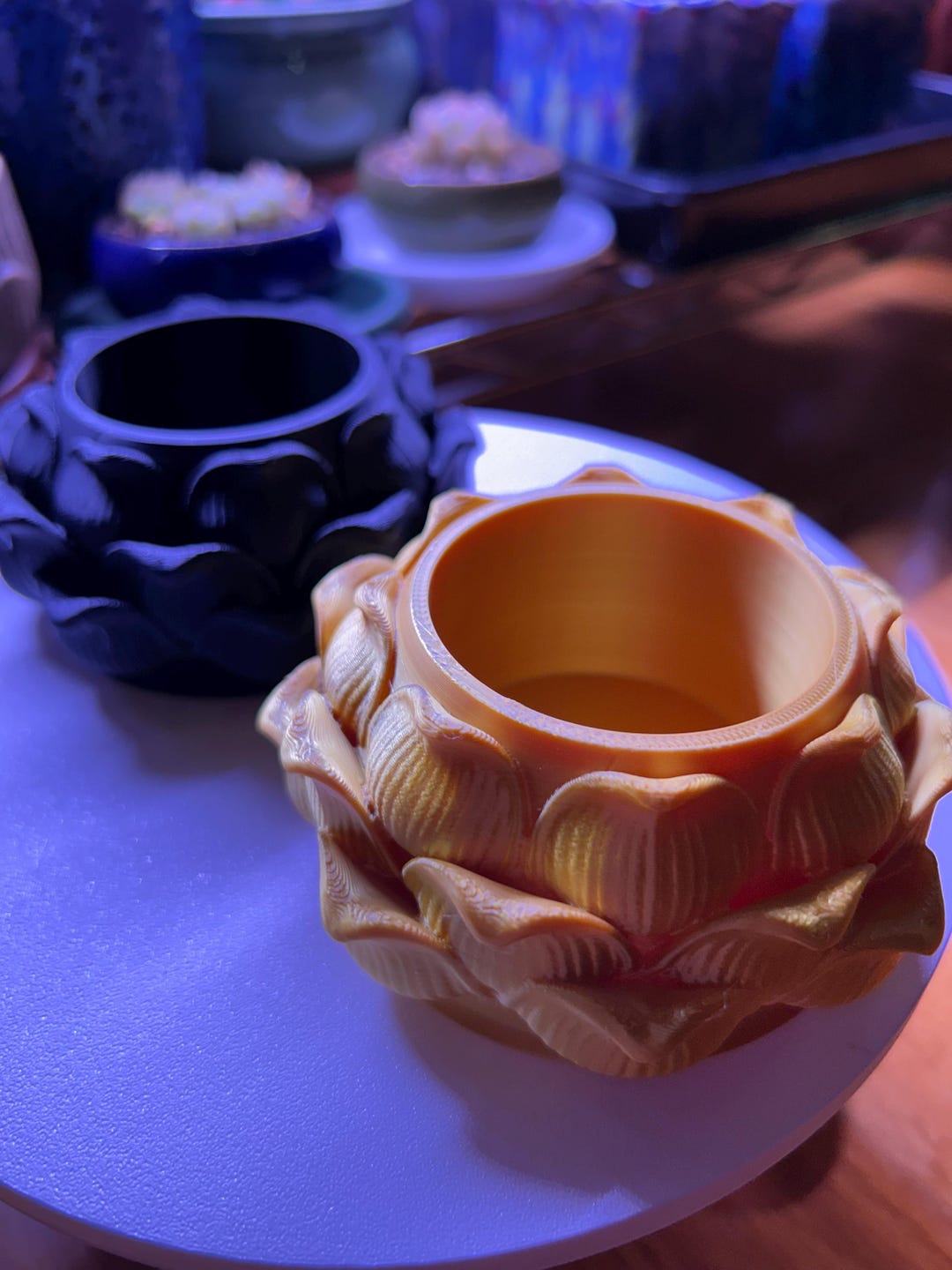 3D Printed Lotus Pot, Unique Home Decor Planter - Etsy