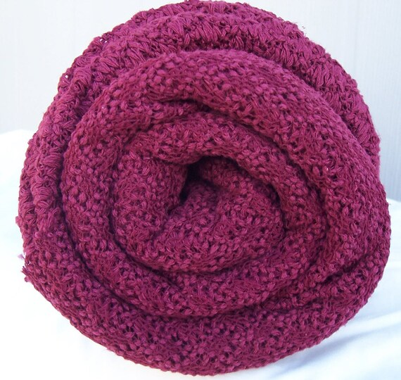 Lacey Knit Fabric Dark Red - Etsy