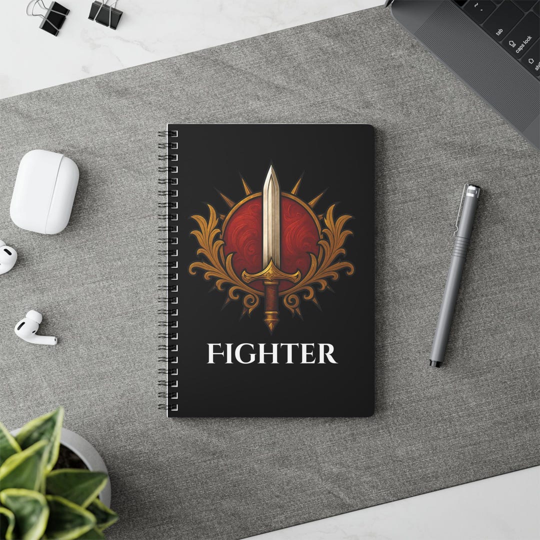 Fighter Class Dnd Inspired Notebook, Dungeons and Dragons Player ...