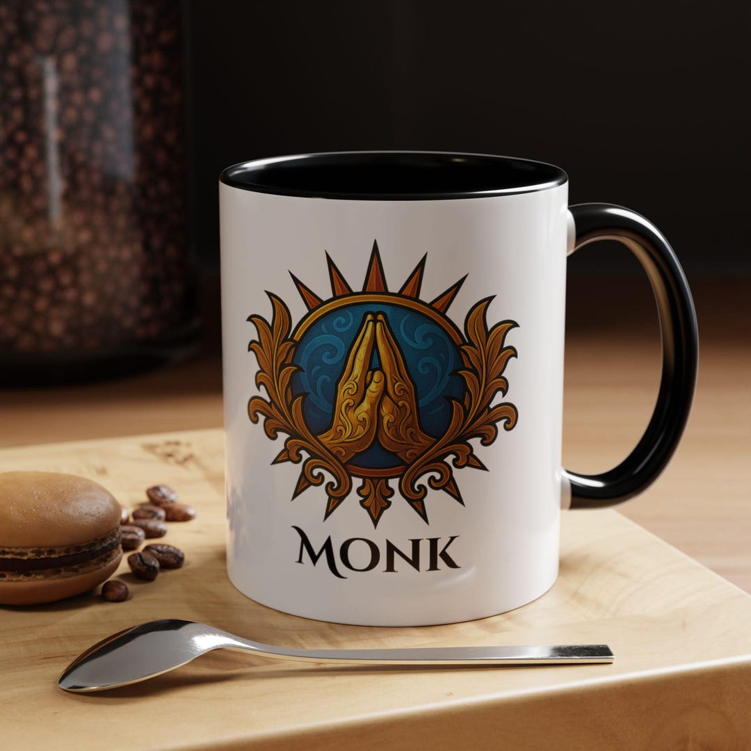 Monk Dnd Player Class Emblem Mug | Accent Coffee Mug 11oz 15oz - Etsy