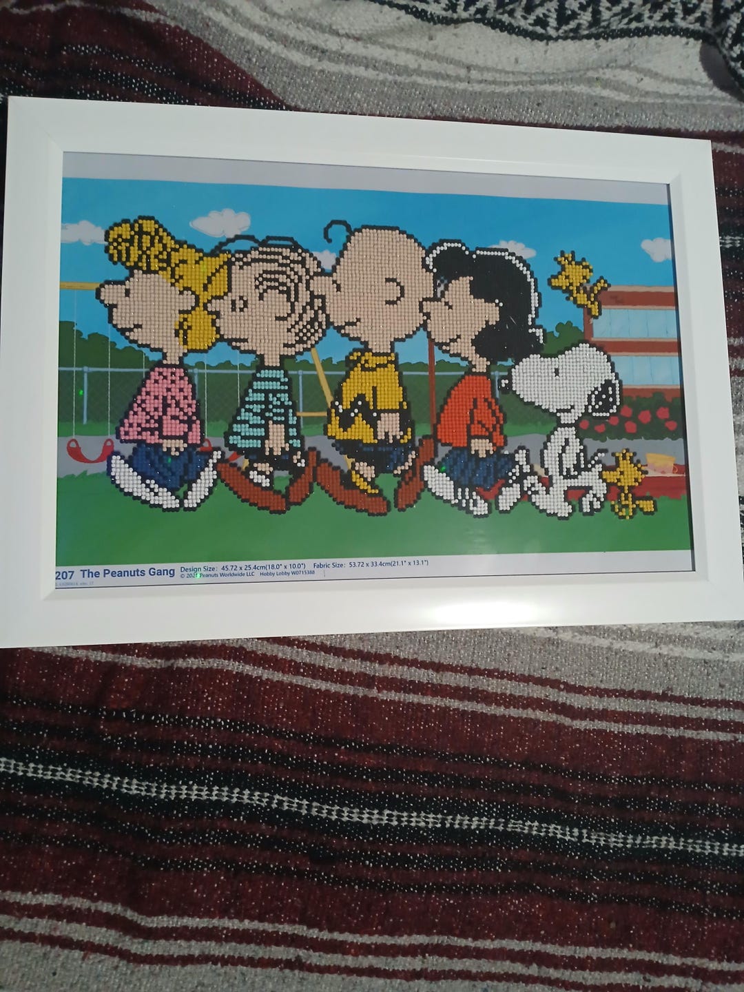 Peanuts Diamond Art, Completed, Sealed and Framed. - Etsy