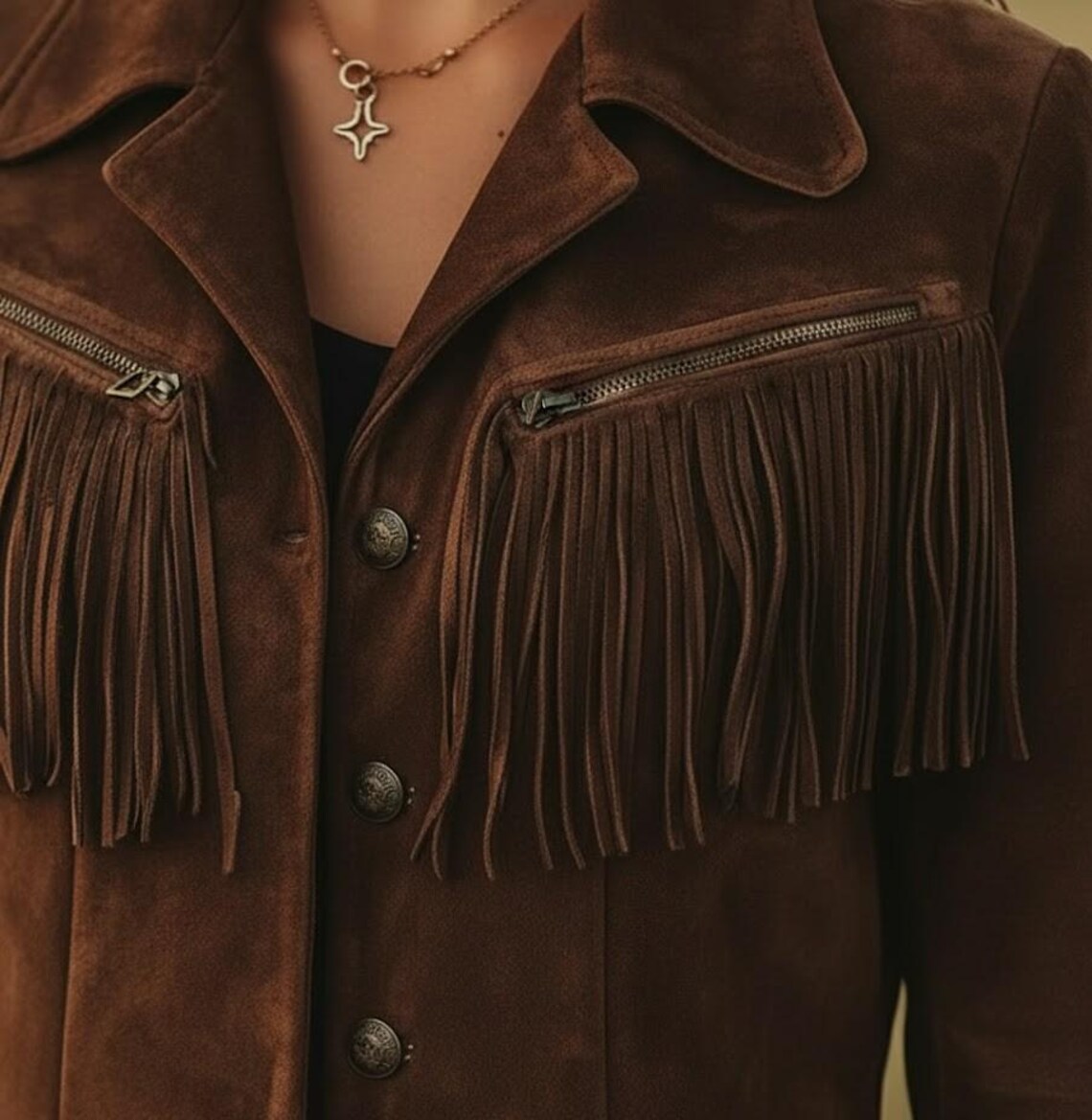 Vintage Western Suede Fringe Jacket | Authentic Cowgirl Style - Etsy