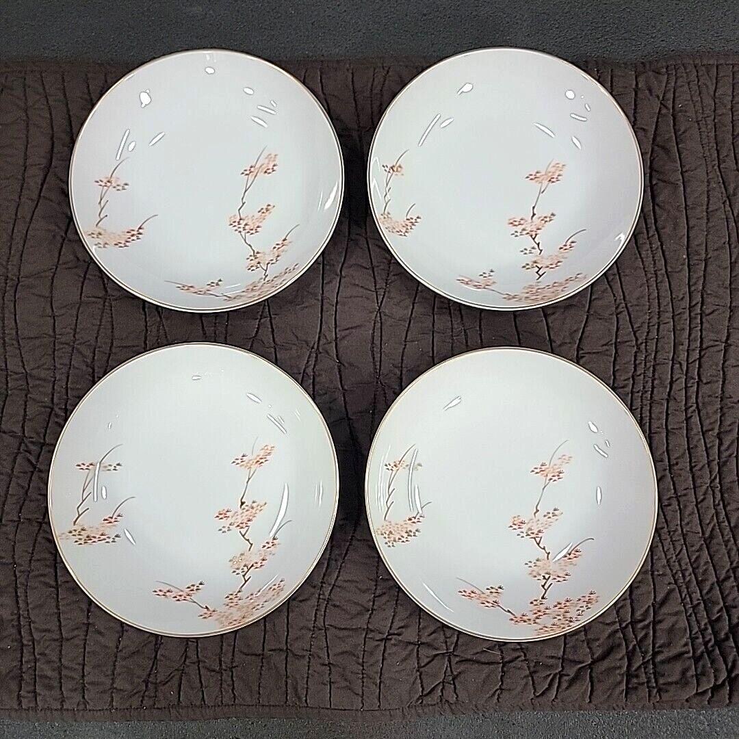 Set of 4 Fukagawa Arita Soup Bowls Gold Maple Leaf 905 Handpainted ...