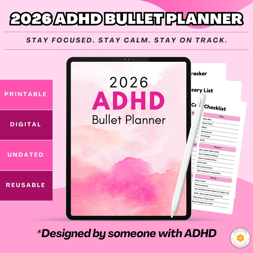 2026 ADHD Bullet Planner | Science-based Planner for ADHD & Focus ...