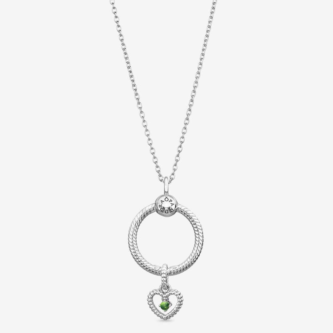 New Pandora August Birthstone O Pendant Set Necklace Ale S925 Gift Bag ...