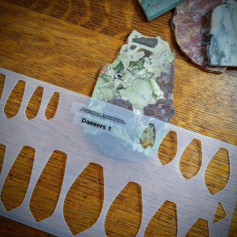 Lapidary Templates, Dagger Shape Cabochons, Plastic Templates, Art ...