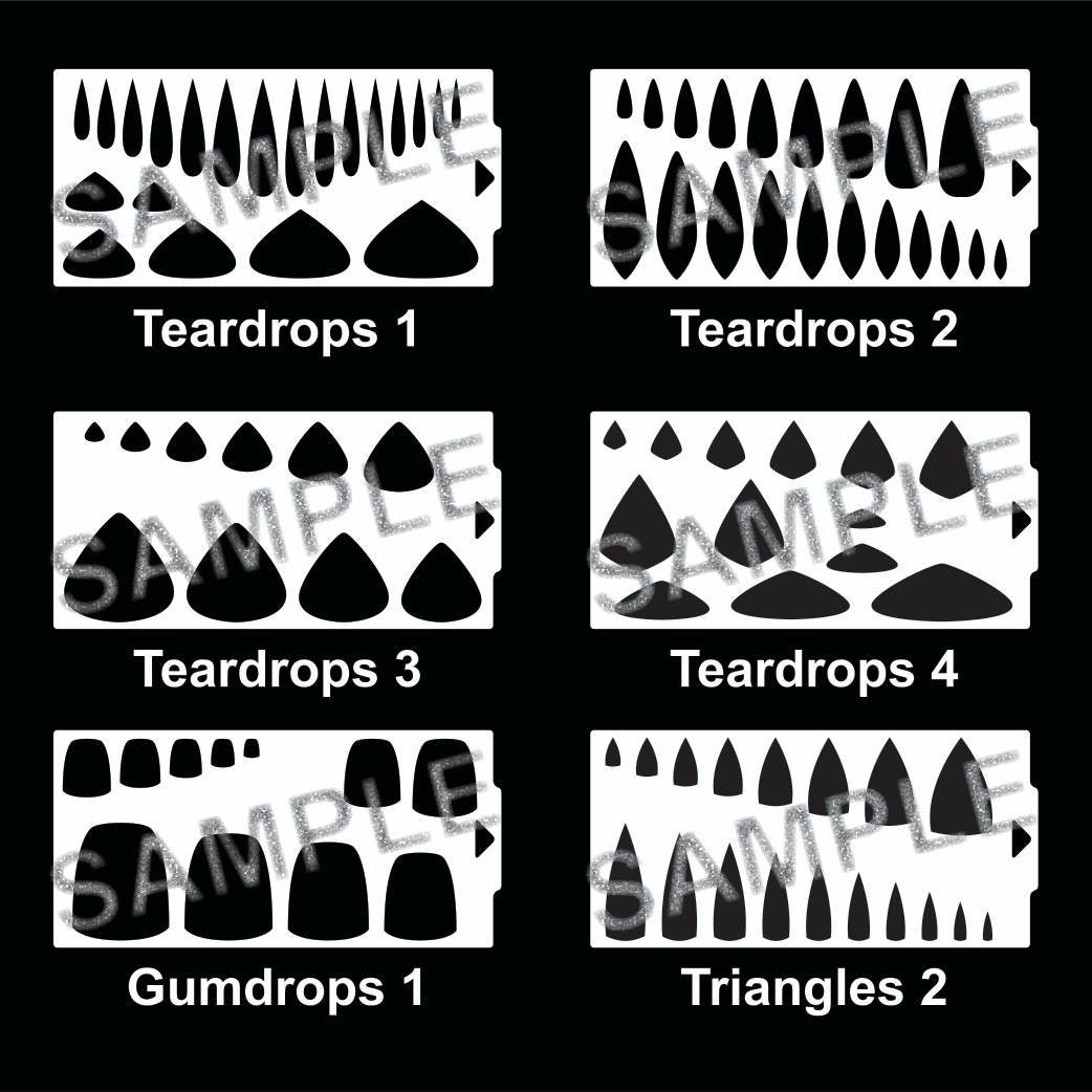 Lapidary Templates, Oval Shapes 3 Cabochon Templates, Plastic Templates ...