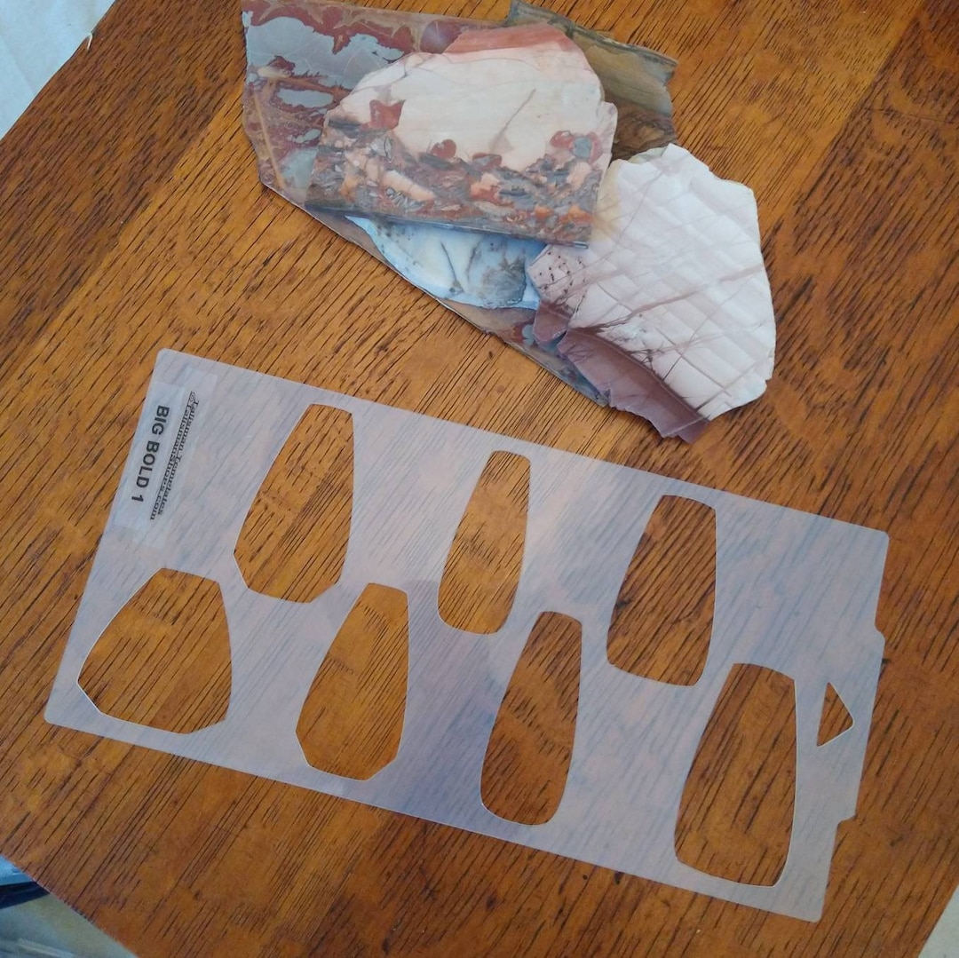 Lapidary Templates, Big Bold Pedestal & Jewel Shape Cabochons, Plastic ...