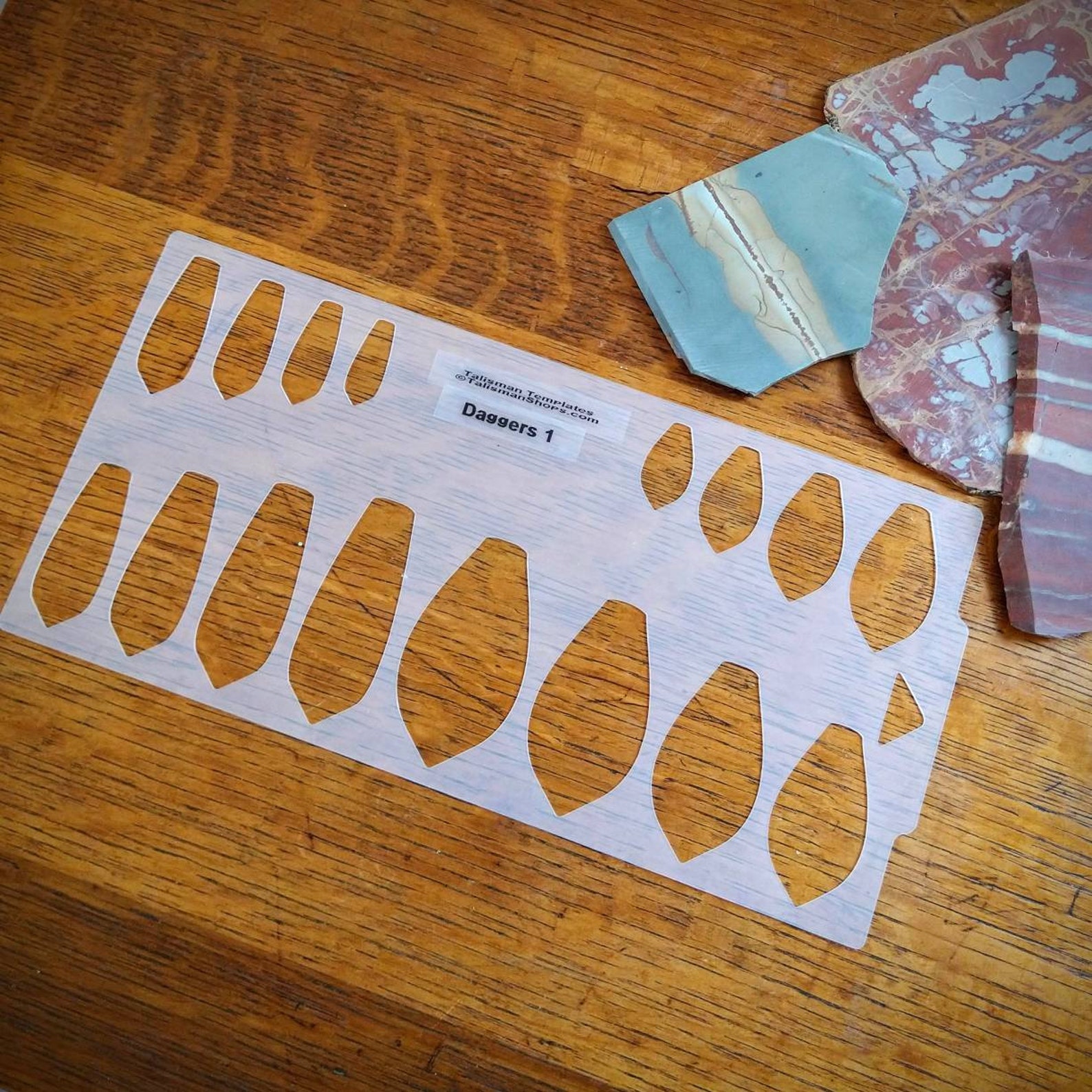 Lapidary Templates, Dagger Shape Cabochons, Plastic Templates, Art ...