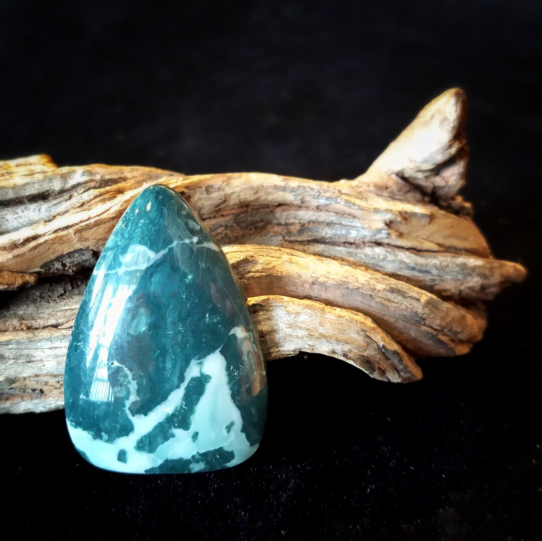 Hava Ridge Jasper Cabochon, Flattened Teardrop Shape, Semiprecious ...