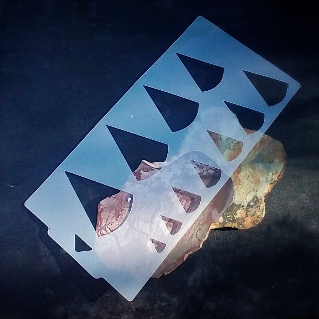 Lapidary Templates, Fan Shapes, Arced Triangle, Plastic Stencils, Art ...