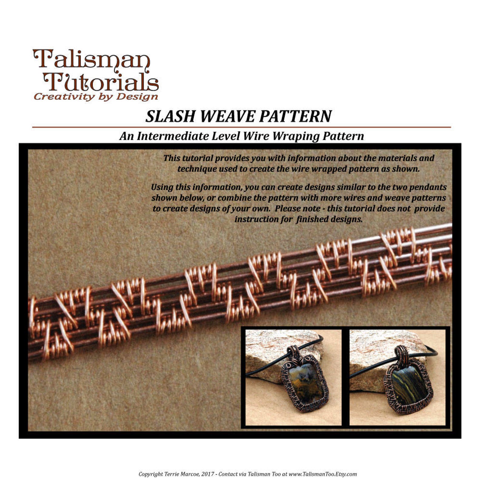 TUTORIAL: Wire Weaving Pattern, Slash Weave Design, Wire Wrap Copper ...