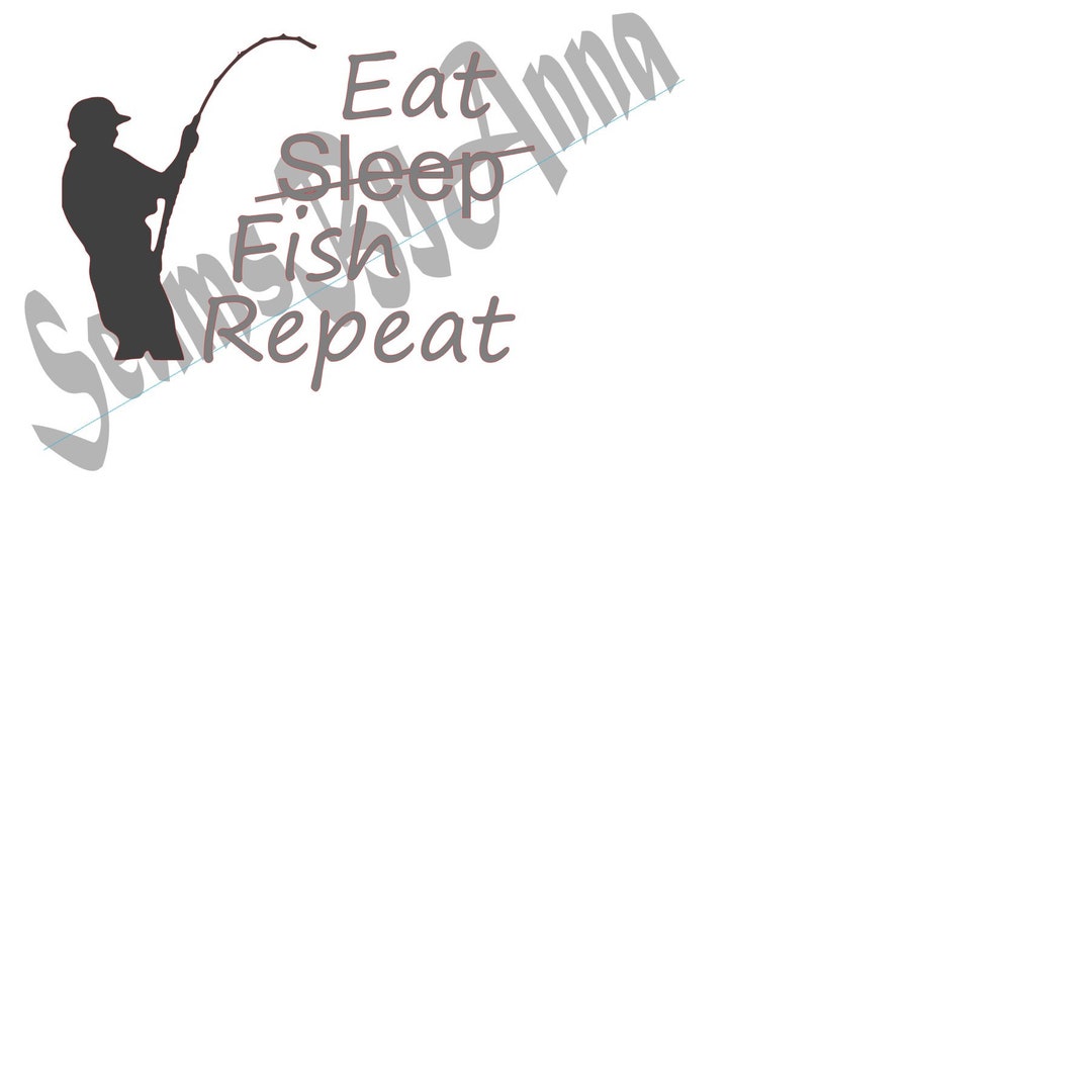 Eat Fish Repeat SVG Download for Vinyl Cutting Machine - Etsy