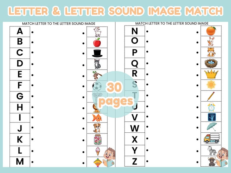 Preschool Screen-free Alphabet Tracing Worksheets | Alphabet Matching ...